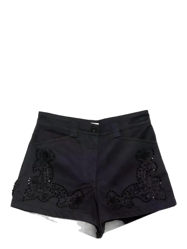 Sandro Embroidered Shorts - Blue