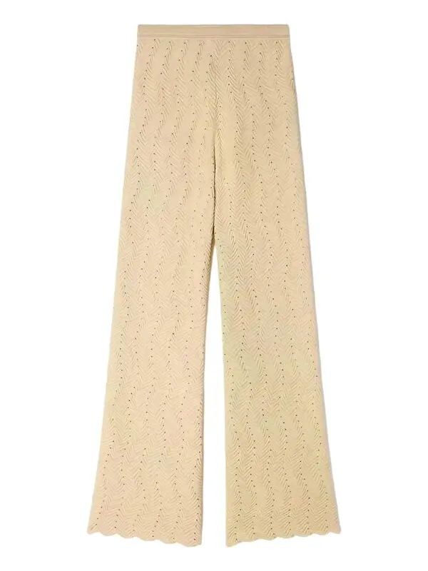 Sandro Geometric-pattern Textured Trousers - Neutrals