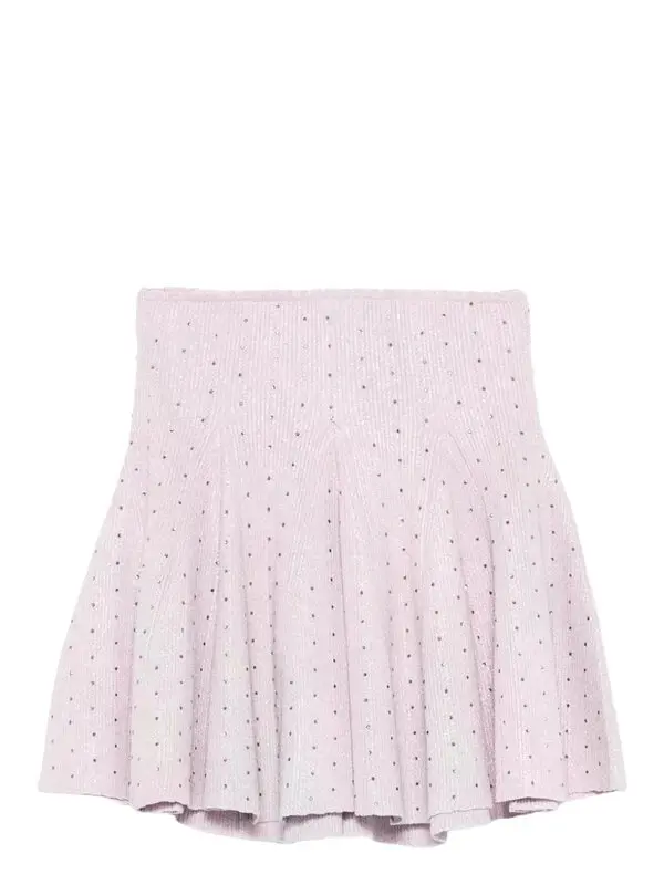 Sandro Embellished Knitted Mini Skirt - Purple