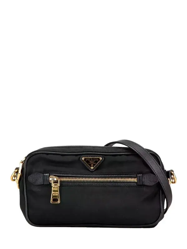 Prada 2000-2023 Tessuto Camera Crossbody Bag - Black