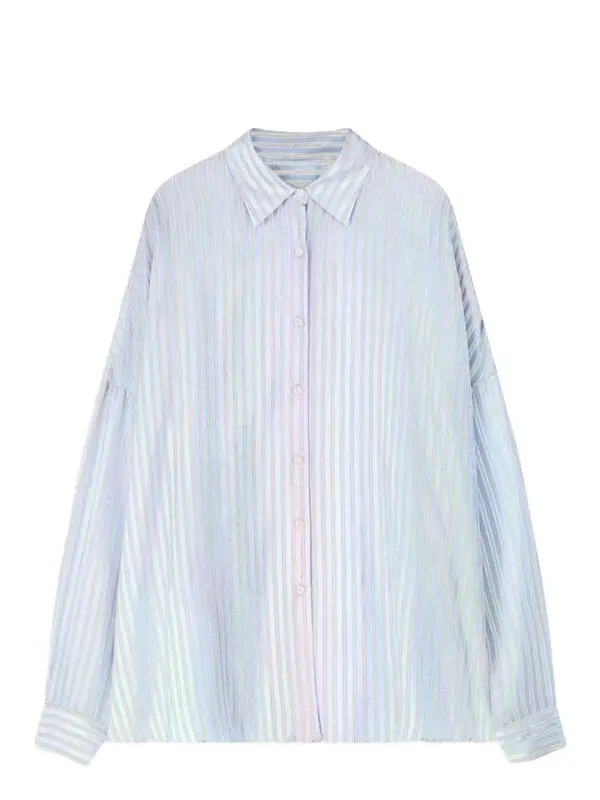 Dries Van Noten Striped Cocoon Shirt - Blue
