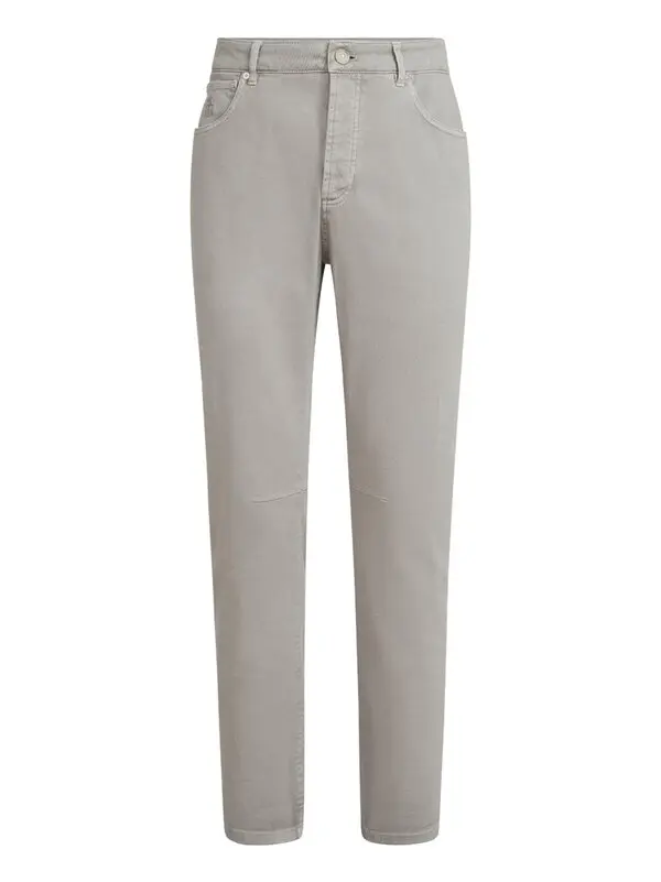 Brunello Cucinelli Garment-dyed Straight Leg Jeans - Brown