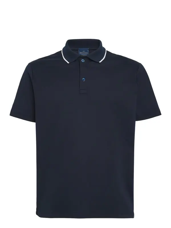 Paul & Shark Aqua Touch Cotton Interlock Polo Shirt - Navy