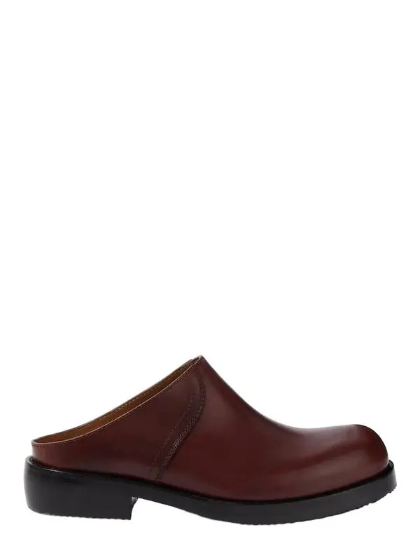 Dries Van Noten Leather Mules - Brown