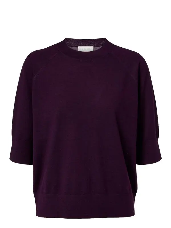 Dries Van Noten Wool Sweater - Purple