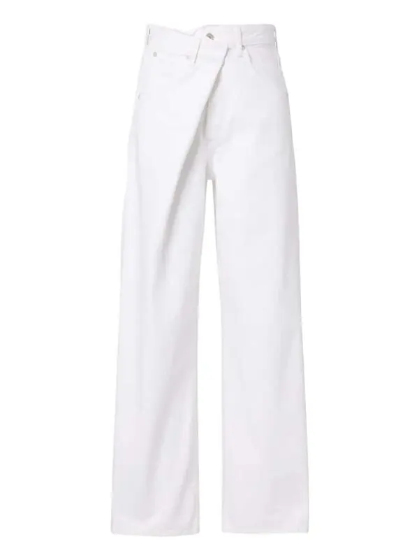 AGOLDE Vana Fold Wide-leg Jeans - White