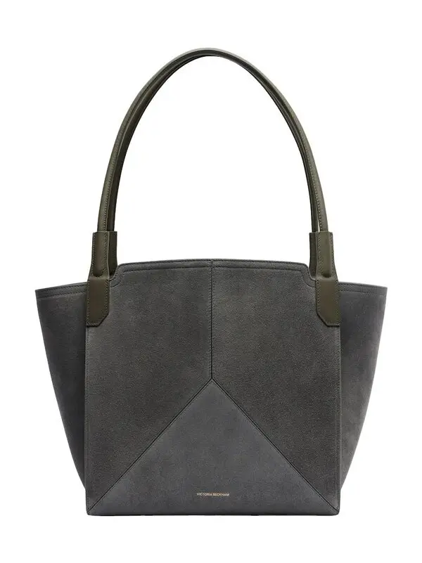 Victoria Beckham Small Suede Top-handle Bag - Grey