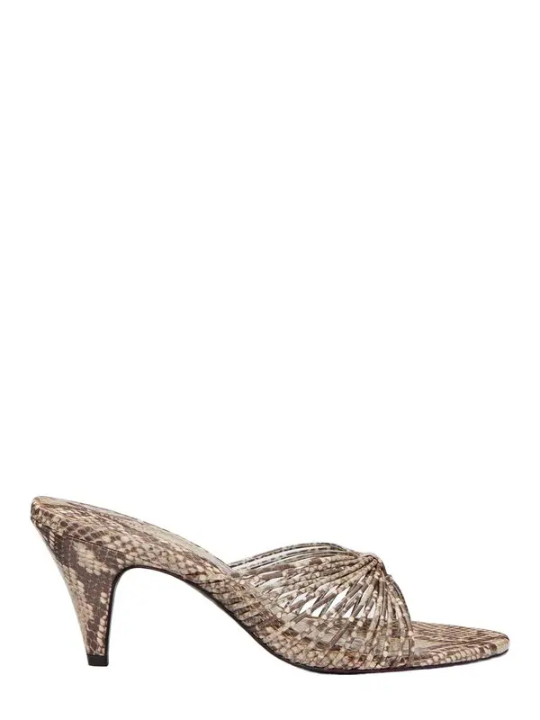 REFORMATION Woodlyn Heeled Thong - Brown