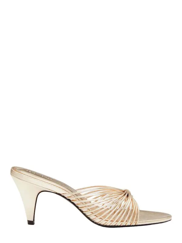 REFORMATION Woodlyn Heeled Thong - Gold