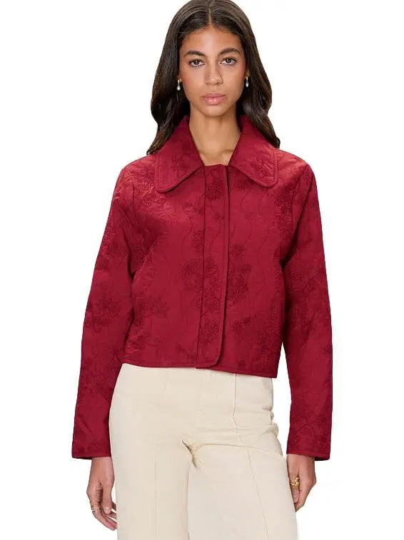 Rebecca Taylor Zuri Quilted Jacket - Dark Berry