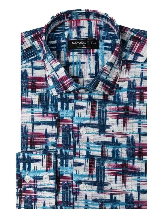 MASUTTO Souza Button Down Long Sleeve Shirt - Multicolor