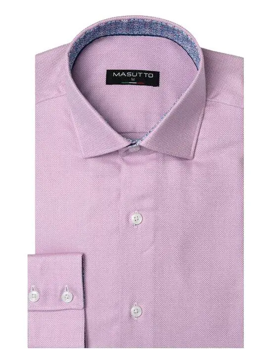 MASUTTO Siena Button Down Long Sleeve Shirt - Pink
