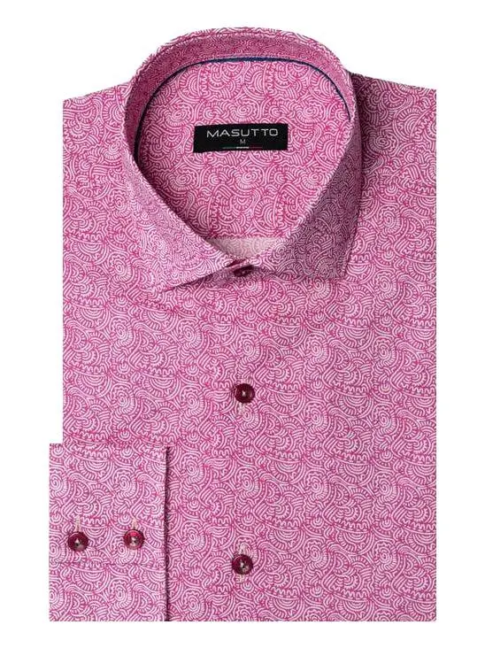 MASUTTO Serphina Button Down Long Sleeve Shirt - Pink