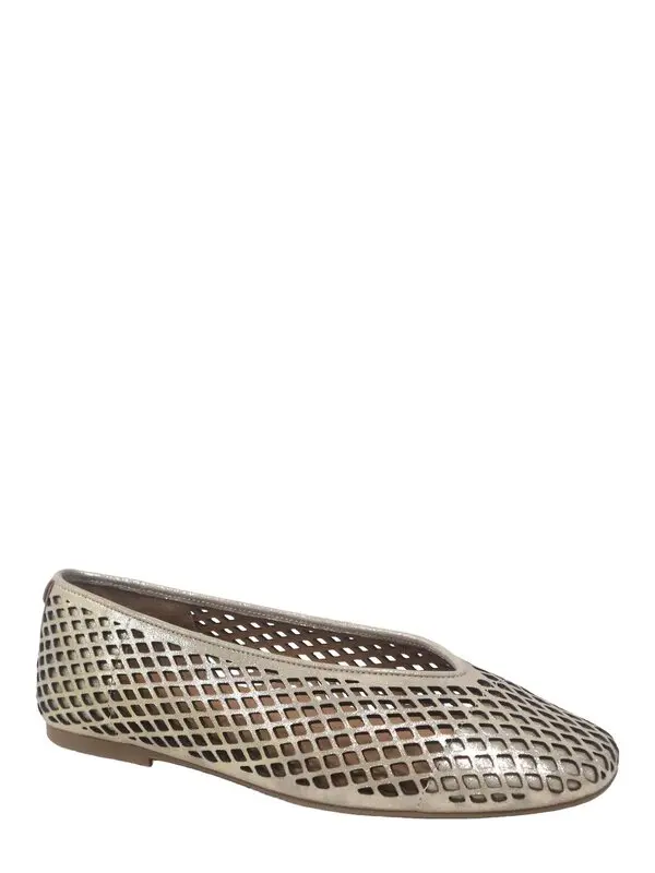Gentle Souls Willow Perf Ballet Flat - Gravel Leather
