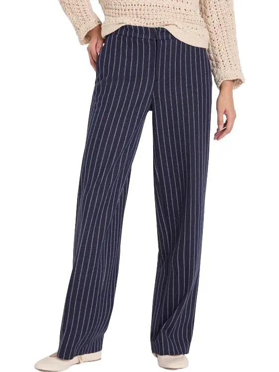 NIC+ZOE Leno Pinstripe Pants - Indigo Multi