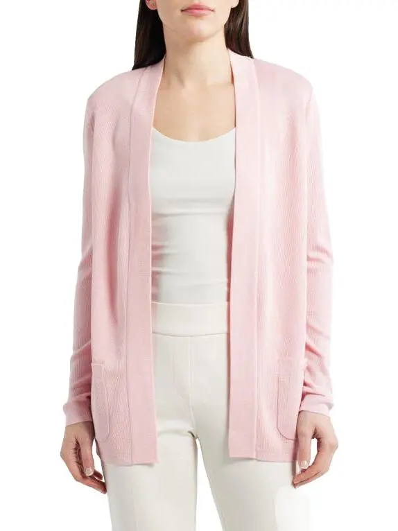 Anne Klein Open Front Cardigan - Rose Water