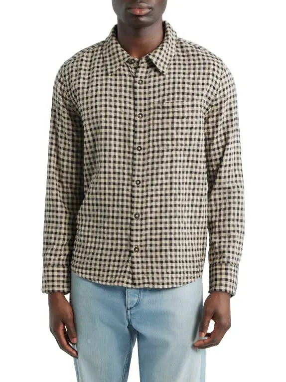 CORRIDOR Fall Check Button-up Shirt - Natural