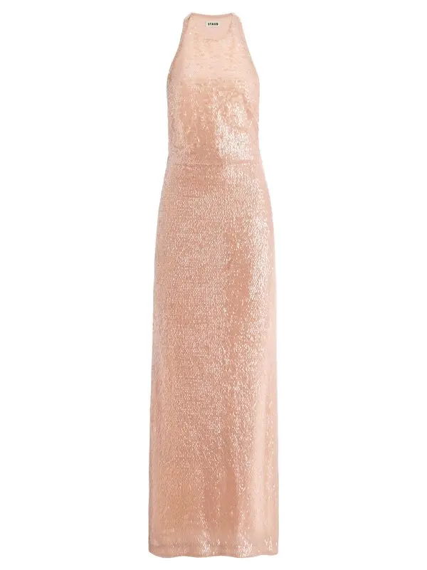 Staud Bree Sequined Gown - Pink