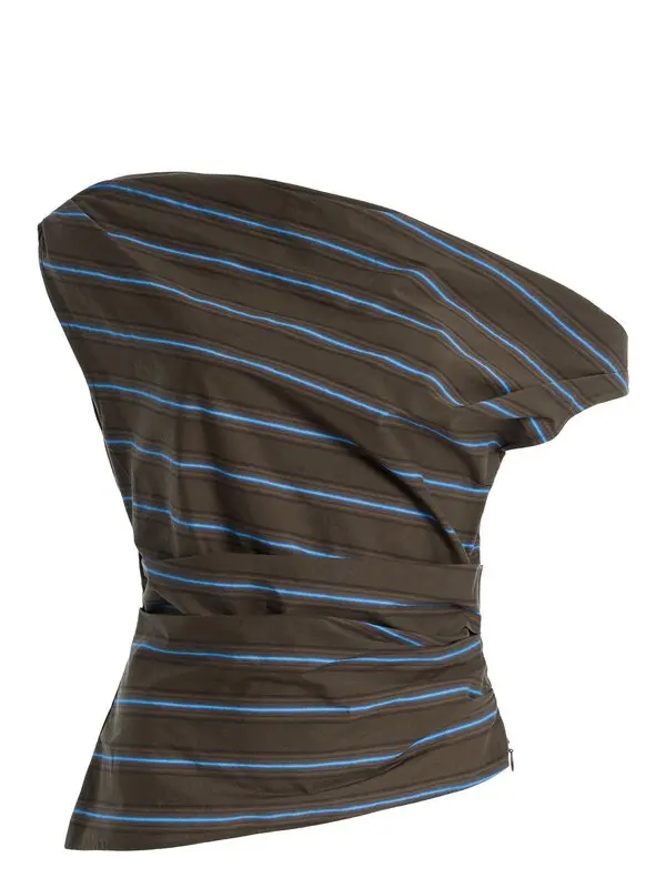 Staud Phare Off-the-shoulder Top - Stripe