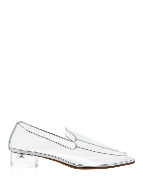 HERBERT LEVINE Clear The Air Pvc Loafers - Silver