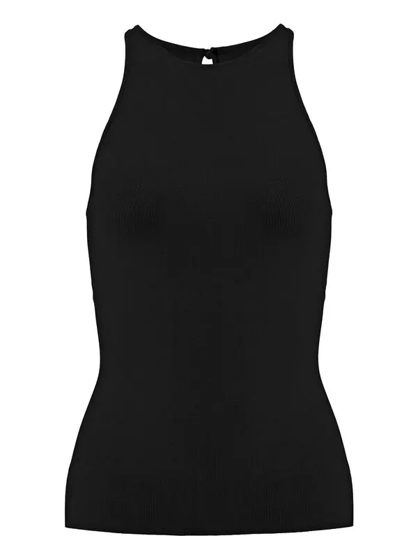 Carolina Herrera Signature Silk-cotton Tank Top - Black