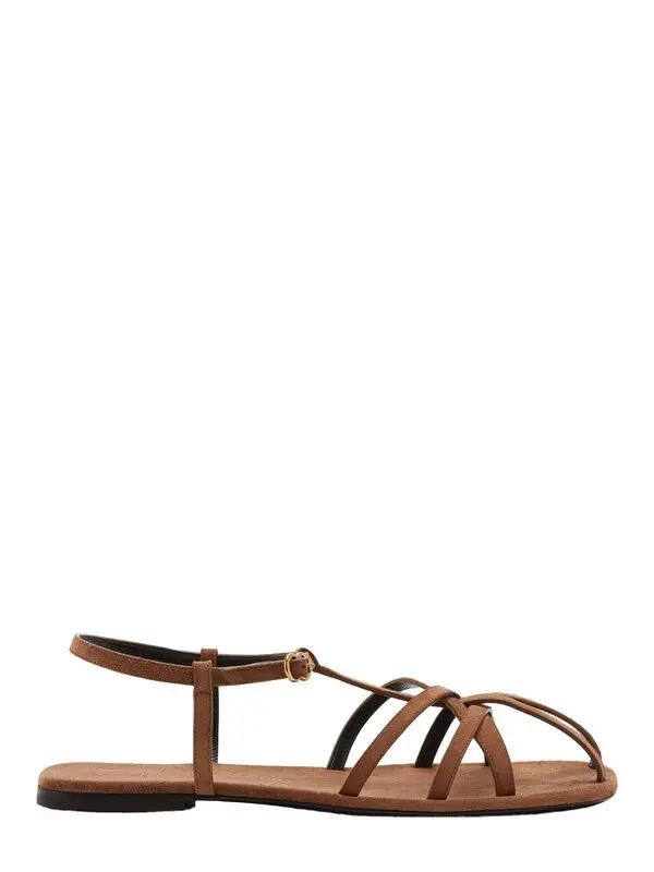 HERBERT LEVINE The Catch Suede Sandals - Brown