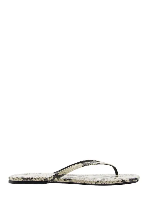 Staud Freja Snake-effect Thong Sandals - Animal