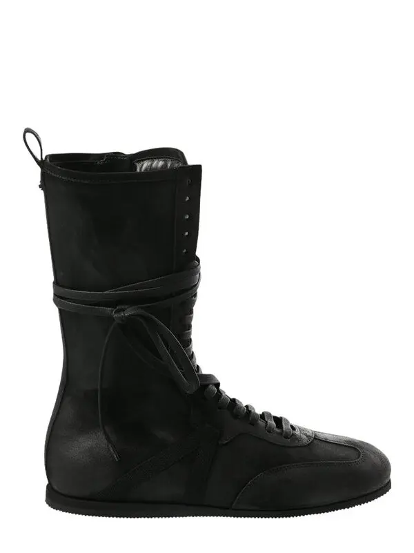 ANN DEMEULEMEESTER Fides High-top Boxing Sneaker - Black