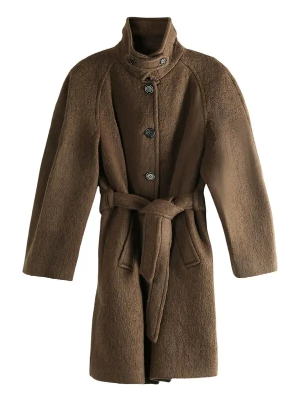 AMOMENTO Raglan Coat - Brown