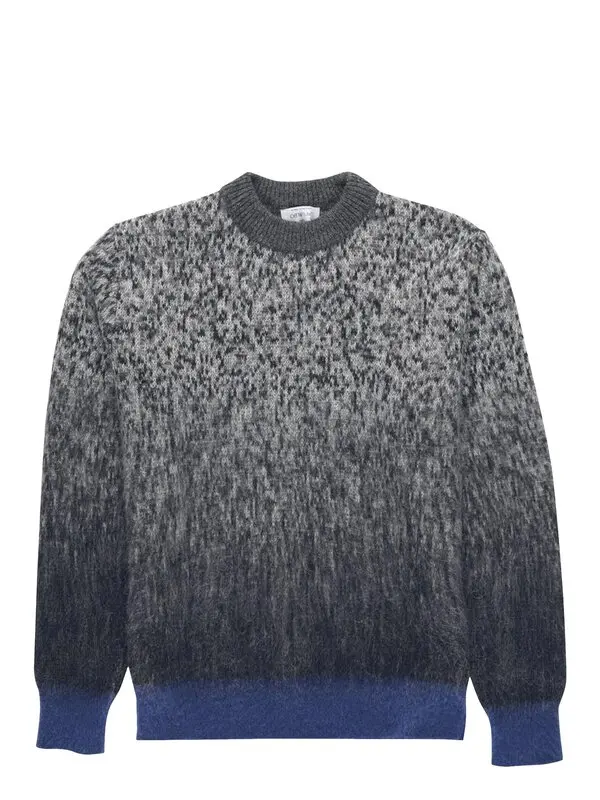 Off-White Mohair Degrade Knit Crewneck - Grey