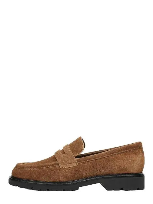 Vince Siena Suede Lug-sole Loafer - Natural
