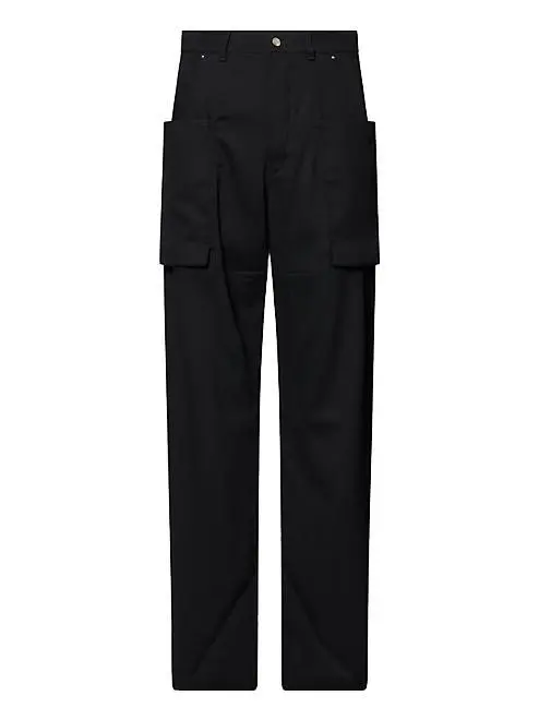 Rick Owens Stefan Wide-leg Wool Trousers - Black