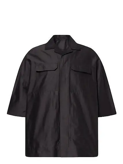 Rick Owens Magnum Tommy Short-sleeve Cotton Shirt - Black