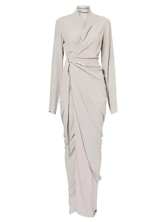 Rick Owens Draped Woven Gown - Pearl