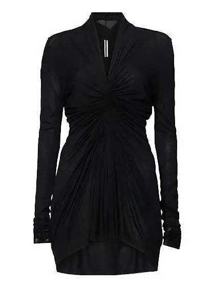 Rick Owens Radiance Long-sleeve Woven Top - Black