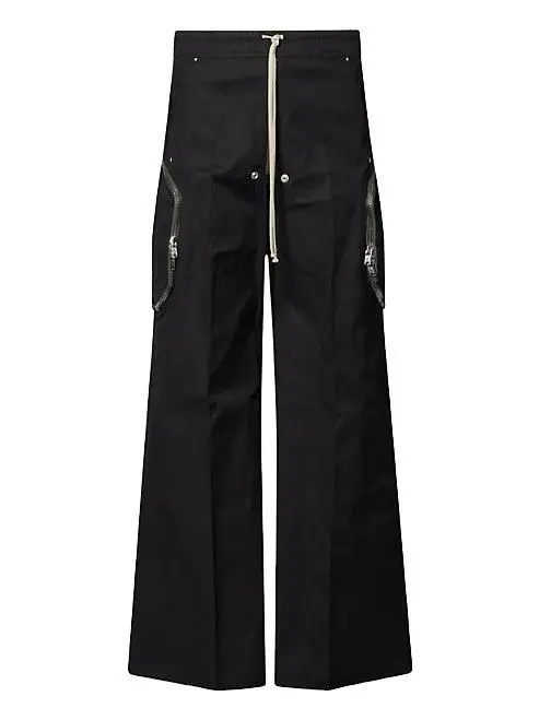 Rick Owens Heizer Belas Wide-leg Cotton Trousers - Black