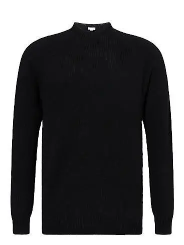 Sunspel Relaxed-fit Lambswool Jumper - Black