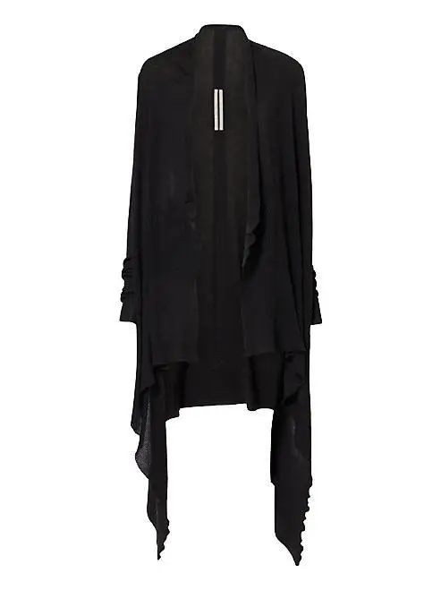 Rick Owens Draped Open-front Wool Cardigan - Black