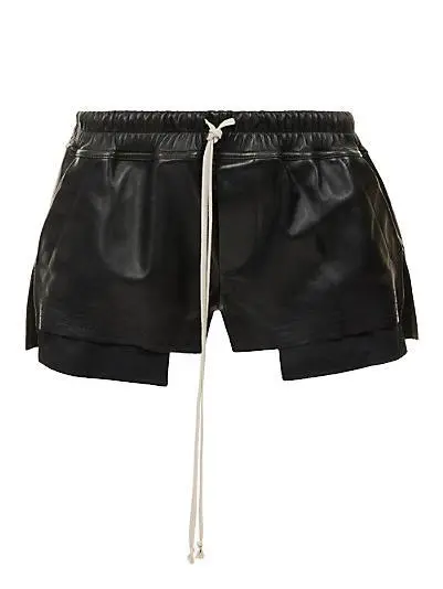 Rick Owens Leather Boxer Shorts - Black