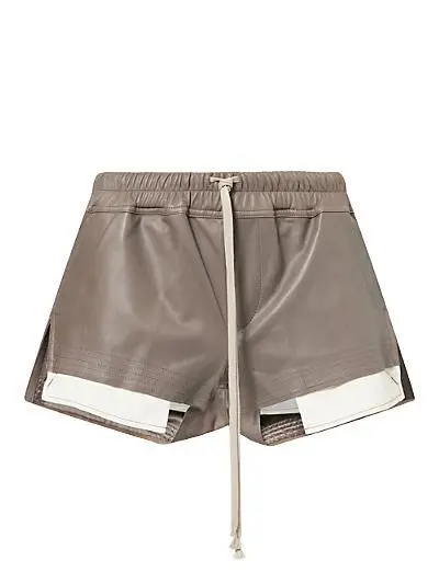 Rick Owens Leather Boxer Shorts - Dust