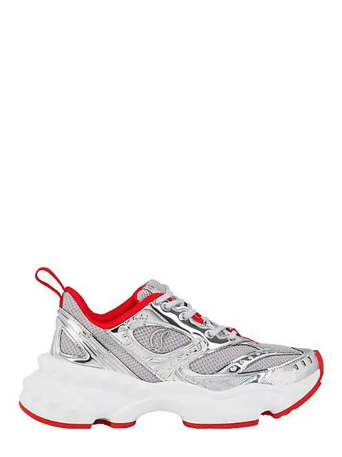 CHRISTIAN LOUBOUTIN So Flo Mesh Trainers - Silver