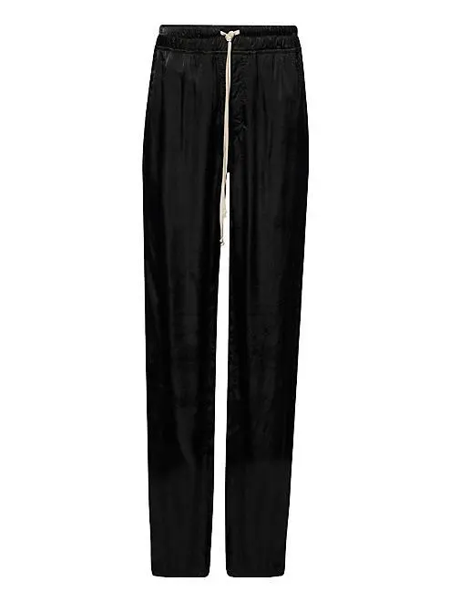 Rick Owens Dietrich Drawstring Woven Trousers - Black