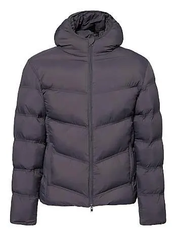 ARNE Chevron Hooded Puffer Jacket - Grey