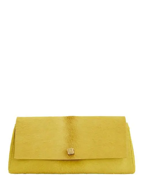 Khaite Audrey Leather Clutch - Fern