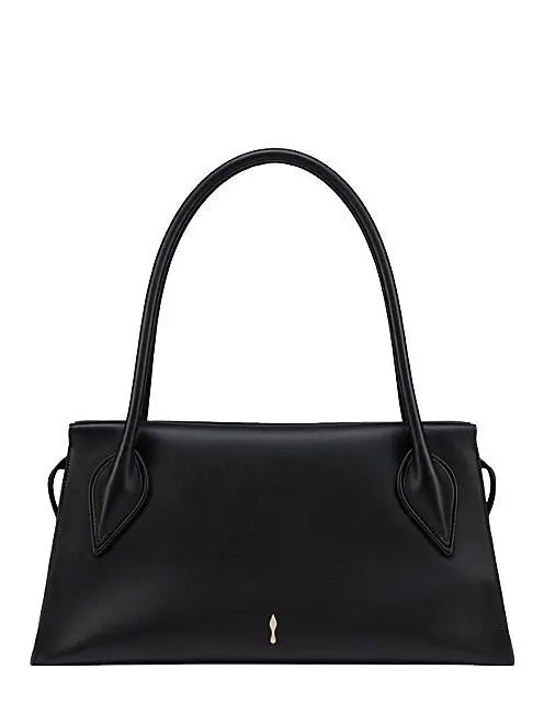 CHRISTIAN LOUBOUTIN Venus Medium Leather Shoulder Bag - Black