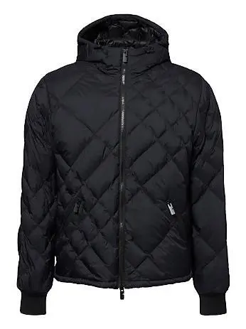 Burberry Check-stitch Shell-down Puffer Jacket - Black