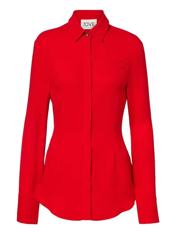 Tove Elvin Button-up Shirt - Red