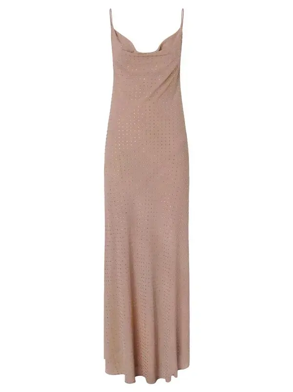 Pinko Embellished Cowl-neck Dress - Pink
