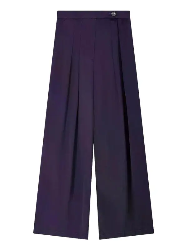 Dries Van Noten Wide Pleated Trousers - Purple