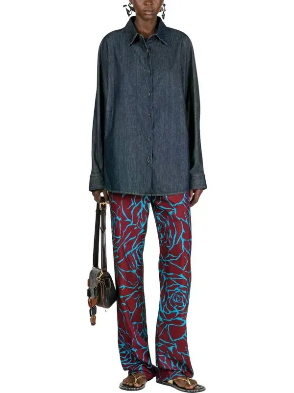 Dries Van Noten Denim Cocoon Shirt - Blue